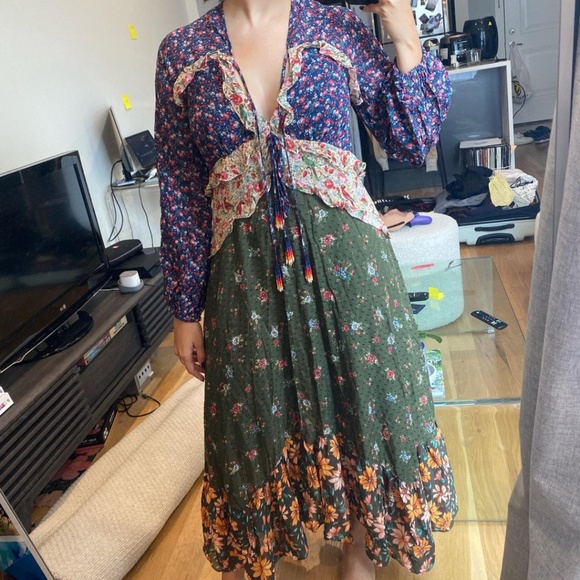 FARM Rio | Dresses | Nwt Farm Rio Mixed Liberty Midi Dress | Poshmark